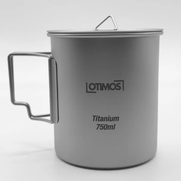 Otimos Titanium Mug With Lid 750ml (120g) - Otimos Outdoor Gear